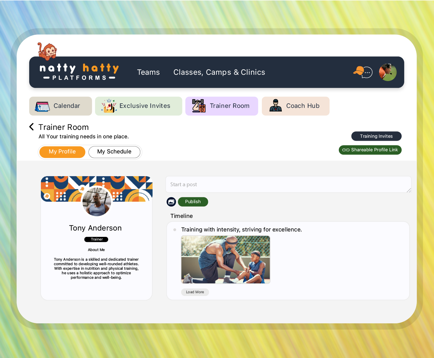 Natty Hatty Trainer Room | Optimize Schedules & Grow Your Trainer Profile